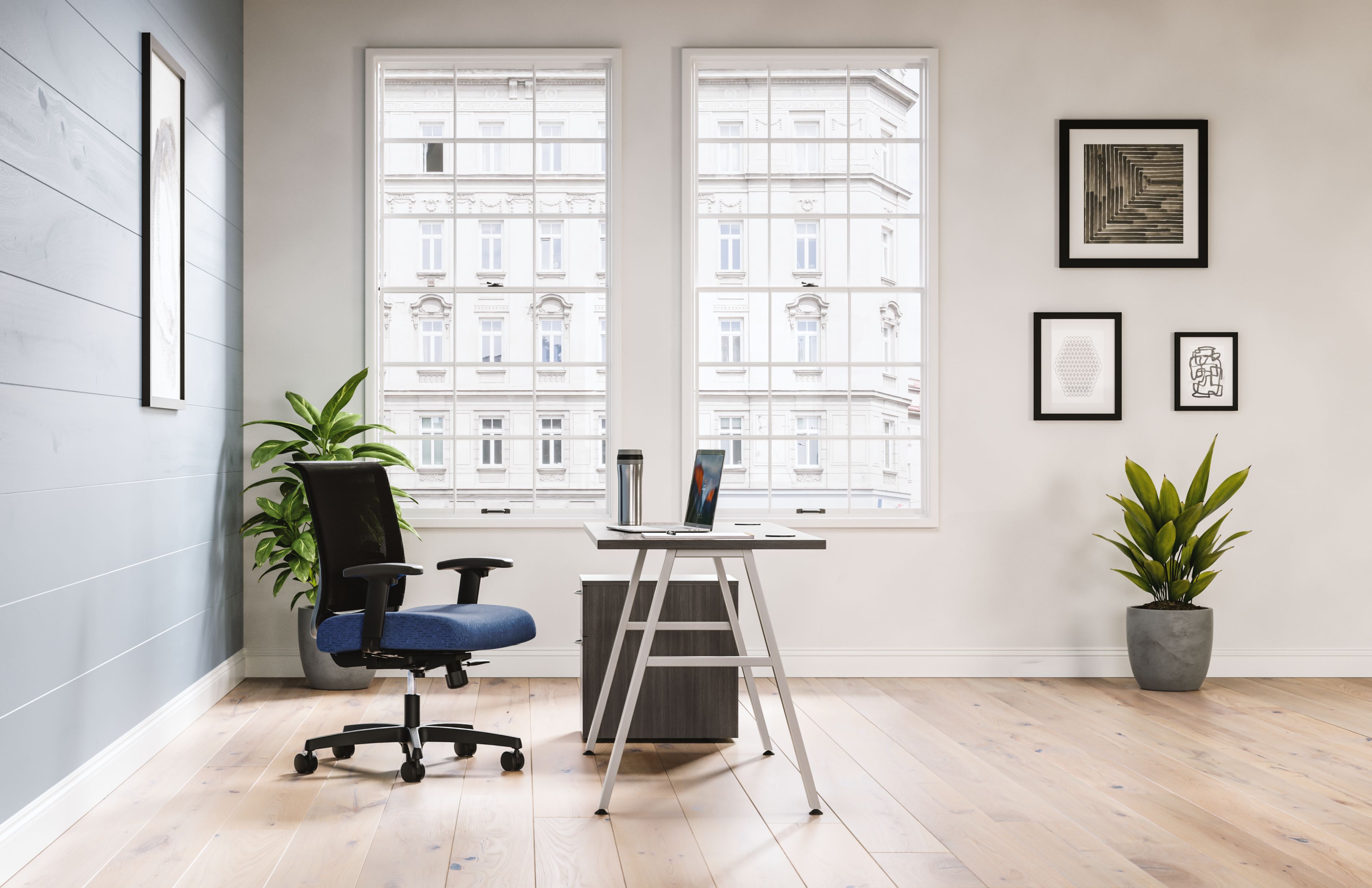 HON Desk/ Mod Silver A-Leg Desk – Caribbean Office Design